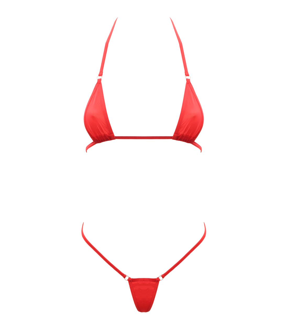 BIK002 Spandex Fabric Micro Bikini - Red